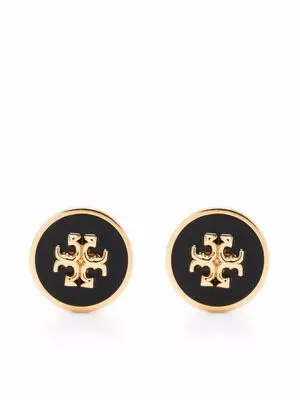 Tory Burch Kira Enamel Stud Earrings - Black
