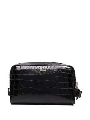 TOM FORD Crocodile-embossed Wash Bag