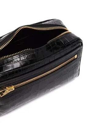 TOM FORD Crocodile-embossed Wash Bag