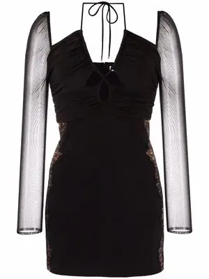 SELF-PORTRAIT Cut-out Draped Dress
