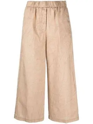 Peserico Cropped Wide-leg Trousers