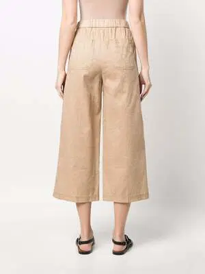 Peserico Cropped Wide-leg Trousers