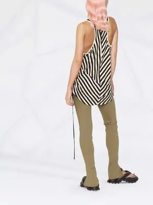 Rick Owens Striped Sleeveless Tank Top - Black