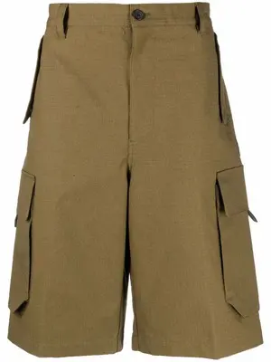 Kenzo Cotton Cargo Shorts - Green