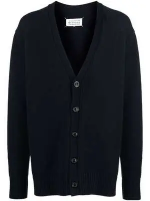 MAISON MARGIELA Oversized Knit Cardigan - Blue