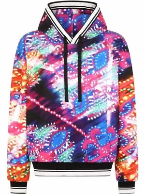 Dolce & Gabbana Luminaire-print Hoodie - Blue