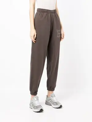 7 DAYS ACTIVE Logo-print Track Pants - Grey