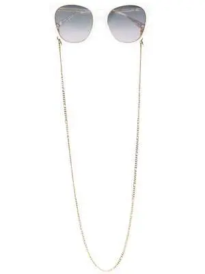 Gucci Round-frame Chain Sunglasses