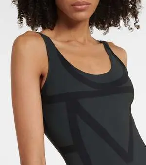TOTEME Logo Swimsuit - Black