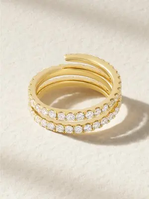 ANITA KO Coil 18-karat Diamond Ring - Gold