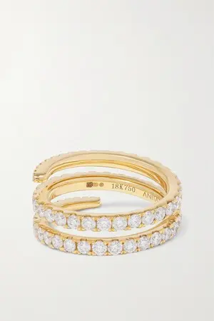 ANITA KO Coil 18-karat Diamond Ring - Gold