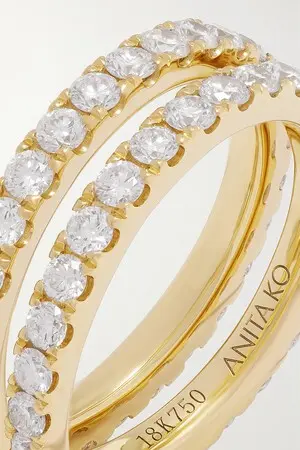 ANITA KO Coil 18-karat Diamond Ring - Gold