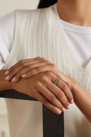 SUZANNE KALAN Eternity 18-karat Emerald And Diamond Ring