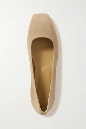 AeydĒ Ida Suede Ballet Flats - Neutrals