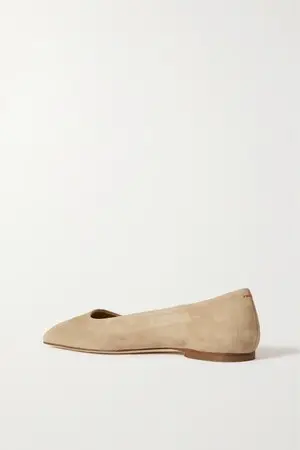AeydĒ Ida Suede Ballet Flats - Neutrals