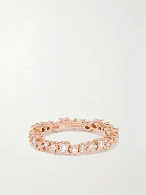SUZANNE KALAN Eternity 18-karat Rose Diamond Ring - Gold