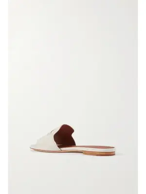 Loro Piana Summer Charms Suede Slides - Gray