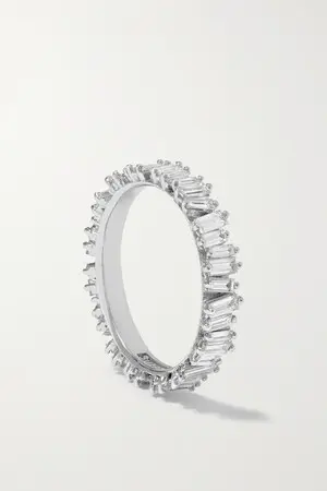 SUZANNE KALAN Eternity 18-karat White Diamond Ring