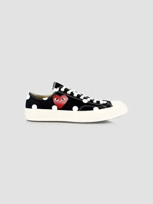 Play Comme Des Garcon Cdg Play X Converse Chuck Taylor All Star Polka Dot Low-top Sneakers - Black