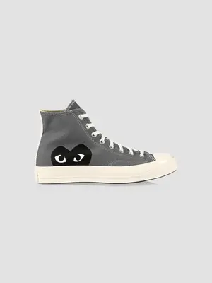 Play Comme Des Garcon Cdg Play X Converse Chuck Taylor All Star Single Heart High-top Sneakers - Grey