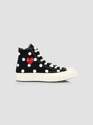 Play Comme Des Garcon Cdg Play X Converse Chuck Taylor All Star Polka Dot High-top Sneakers - Black