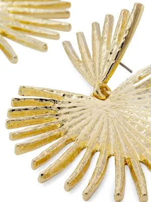 KENNETH JAY LANE Fan 22k -plated Drop Earrings