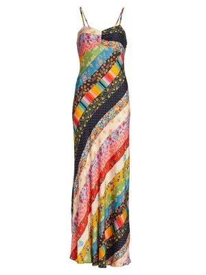 Free People Fiona Mixed-Print Maxi Dress - Confetti Combo