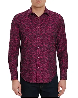 Robert Graham Highland Long Sleeve Woven Shirt Berry