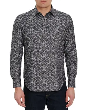 Robert Graham Highland Long Sleeve Woven Shirt Grey