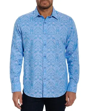 Robert Graham Highland Long Sleeve Woven Shirt - Light Blue