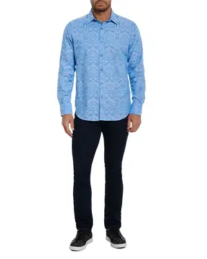Robert Graham Highland Woven Shirt - Light Blue
