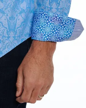 Robert Graham Highland Woven Shirt - Light Blue