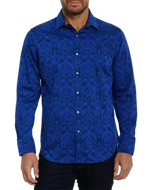 Robert Graham Highland Long Sleeve Woven Shirt Navy