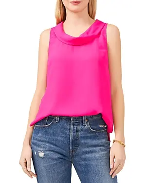 Vince Camuto Vince Camuto Sleeveless Cowl Neck Top Hot Pink
