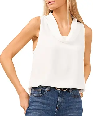 Vince Camuto Vince Camuto Sleeveless Cowl Neck Top New Ivory