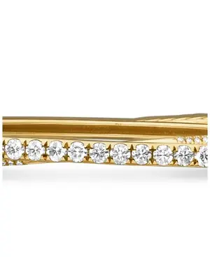 David Yurman 18k Yellow Diamond Pave Bangle - Gold