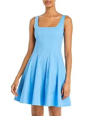 Staud Staud Wells Mini Dress Azure