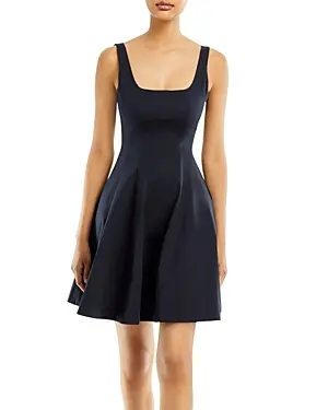 Staud Staud Wells Mini Dress Black
