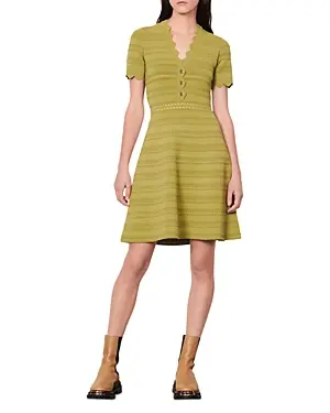 slim fit dress slacks Sandro Knitted Skirt & Top set main image 1
