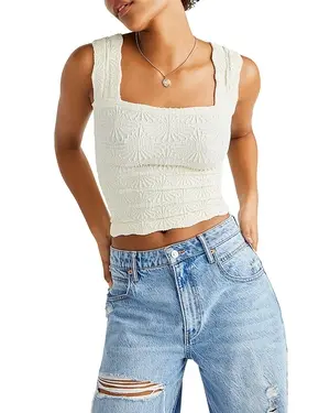Free People Love Letter Camisole Top - Ivory