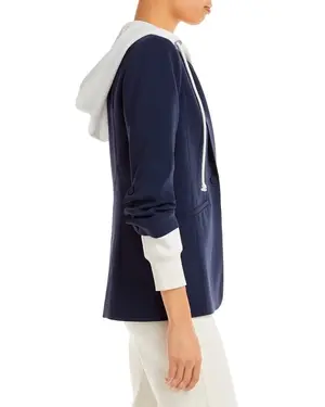 Cinq À Sept Khloe Hooded Blazer - Navy/ivory