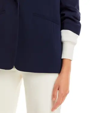 Cinq À Sept Khloe Hooded Blazer - Navy/ivory