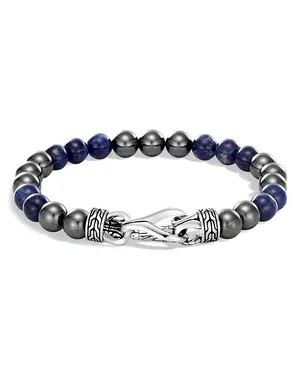 John Hardy Classic Chain Sodalite & Hematite Beaded Bracelet - Blue/silver
