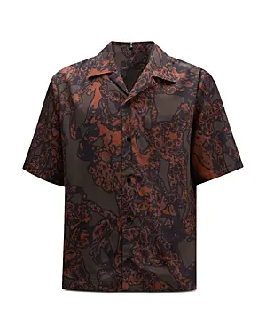 Alexander McQueen Abstract Print Camp Shirt
