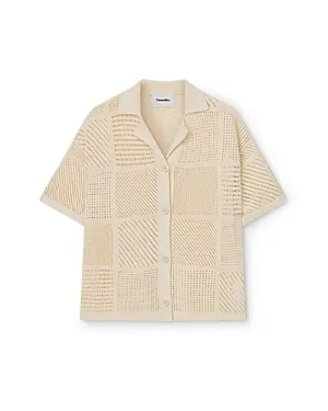 Nanushka Ayaan Knitted Camp Shirt