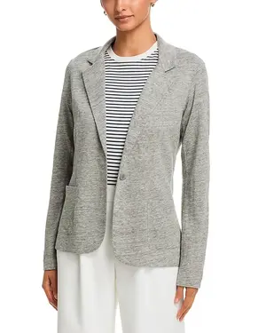 Majestic Filatures Fitted Linen Blazer - Granit