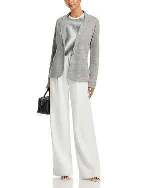 Majestic Filatures Fitted Linen Blazer - Granit