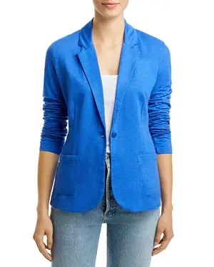 Majestic Filatures Majestic Filatures Fitted Linen Blazer Mediterranean