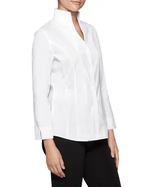 Misook Mandarin Collar Shirt