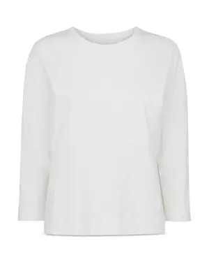 Whistles Organic Cotton Pocket Top - White